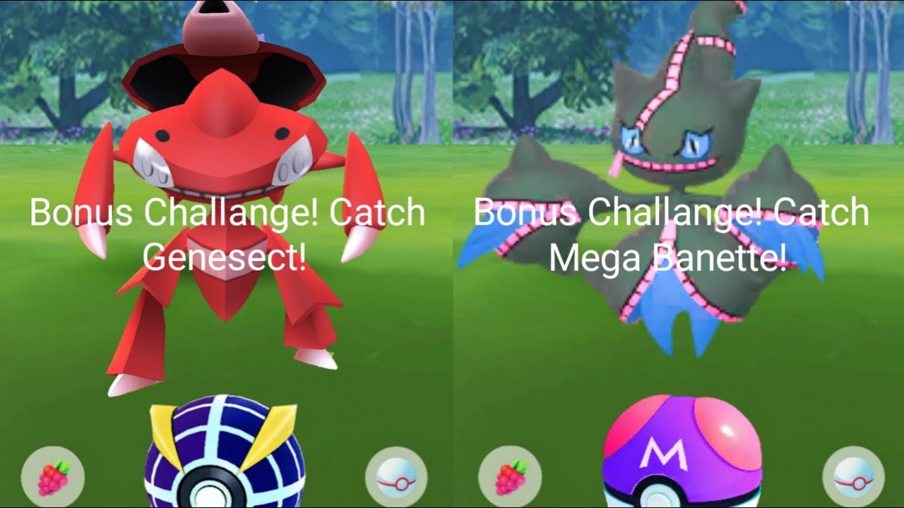 Shiny Genesect & Mega Banette raids started in pokemongo... - YouTube