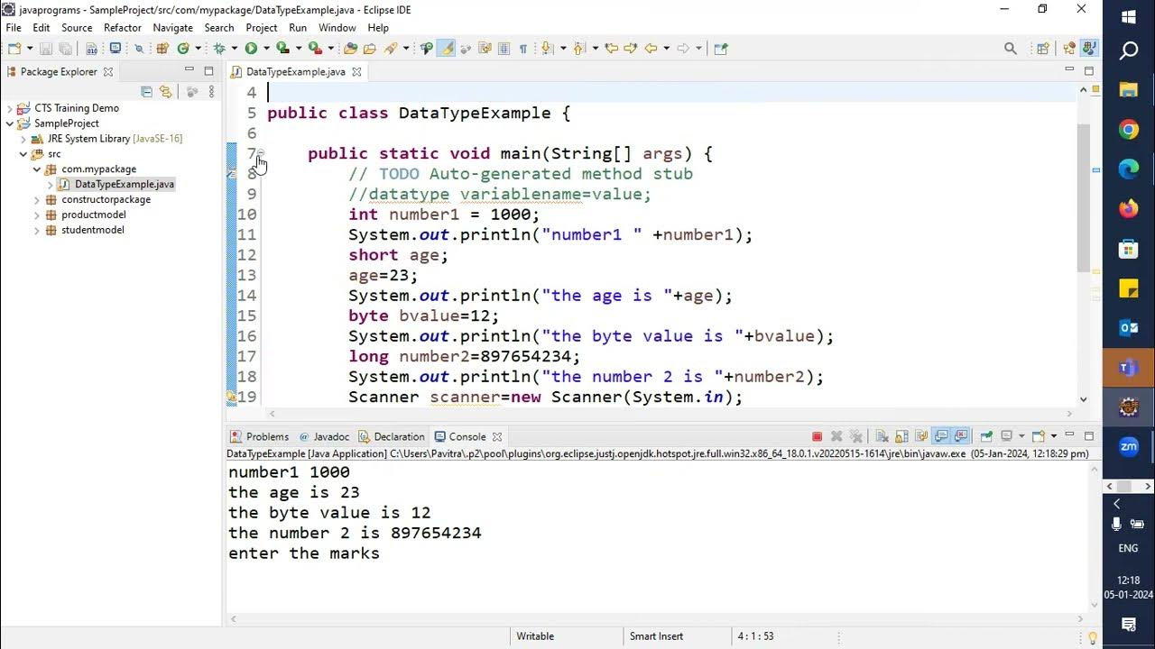 DataTypes In java part 2 - YouTube