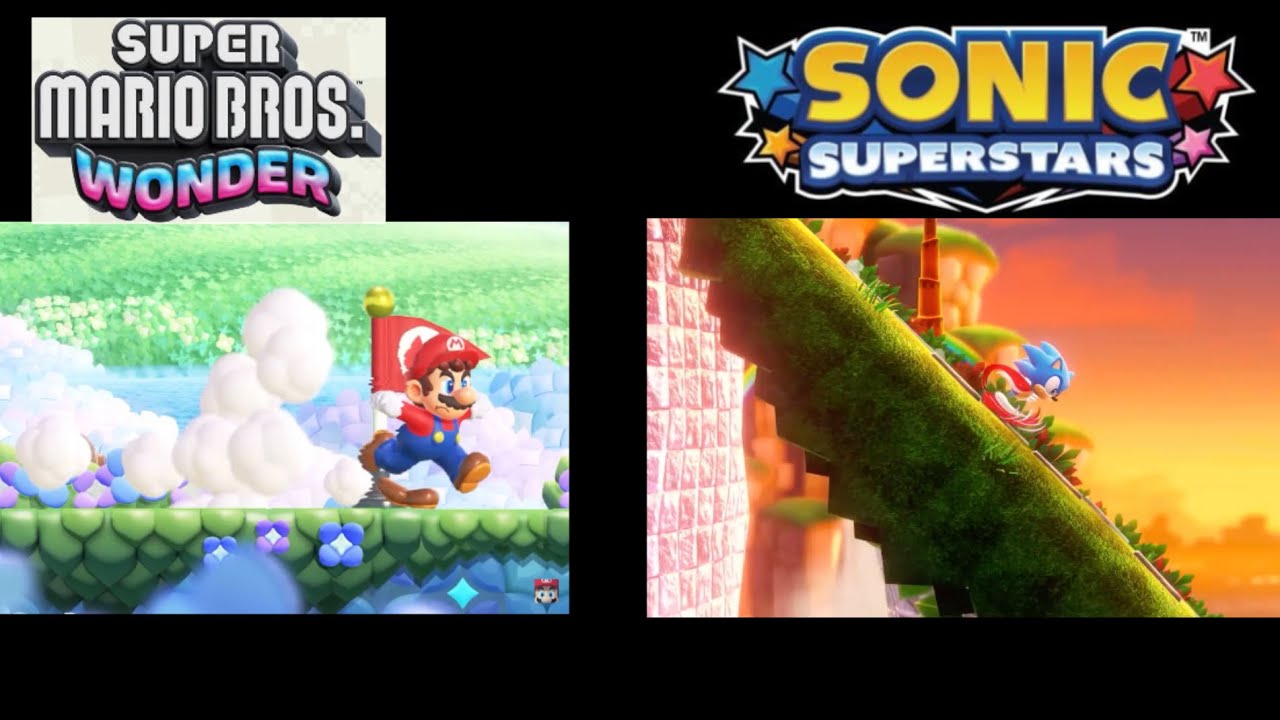 Super Mario Bros. Wonder Vs Sonic Superstars (Side By Side Comparison ...