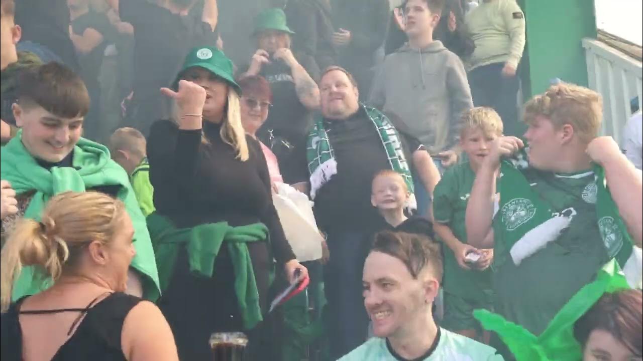 Hibees 'Block Seven' tifo display - Edinburgh Derby Day 💚 Aug 2022 (4K) - YouTube