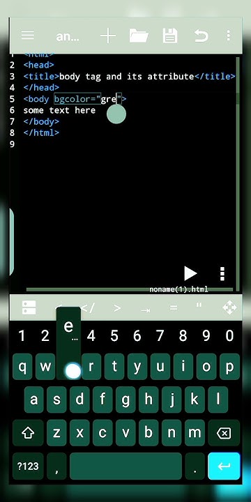body tag attributes in html....#coding #codingshortvideo #html # ...