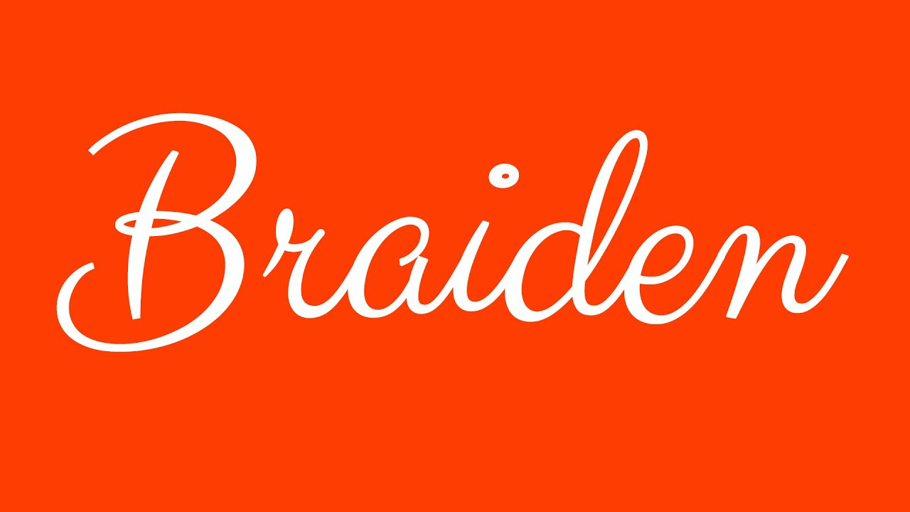 Learn how to Sign the Name Braiden Stylishly in Cursive Writing - YouTube