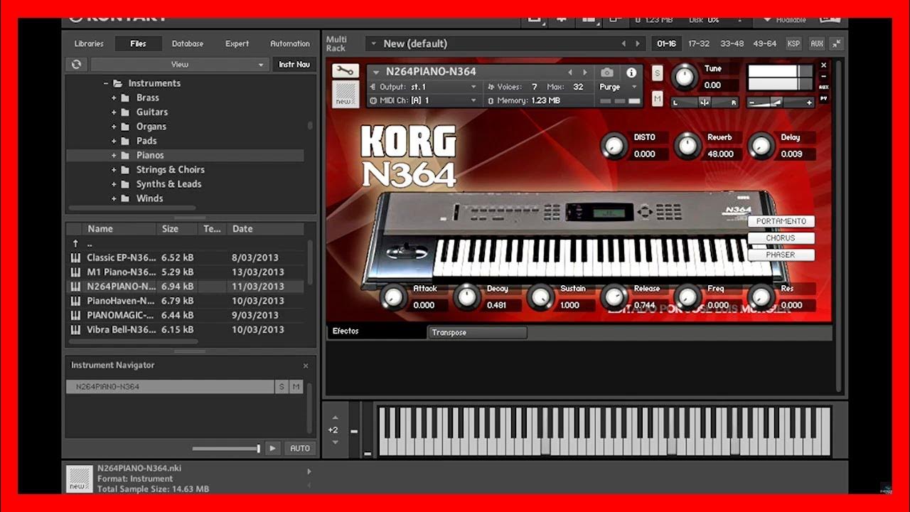 Piano KORG N364 (Samples Gratis) Para (Kontakt 6) nki - YouTube