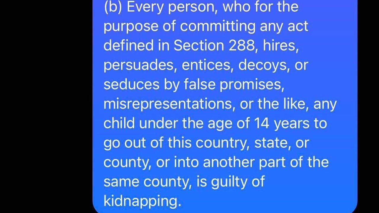 Cancel Napa California penal code 207 section b is the crime they are ...