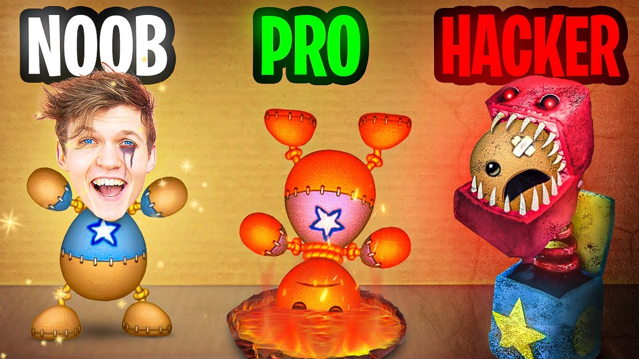 Can We Go NOOB vs PRO vs HACKER In KICK THE BUDDY!? (UNLOCKING ALL NEW ...