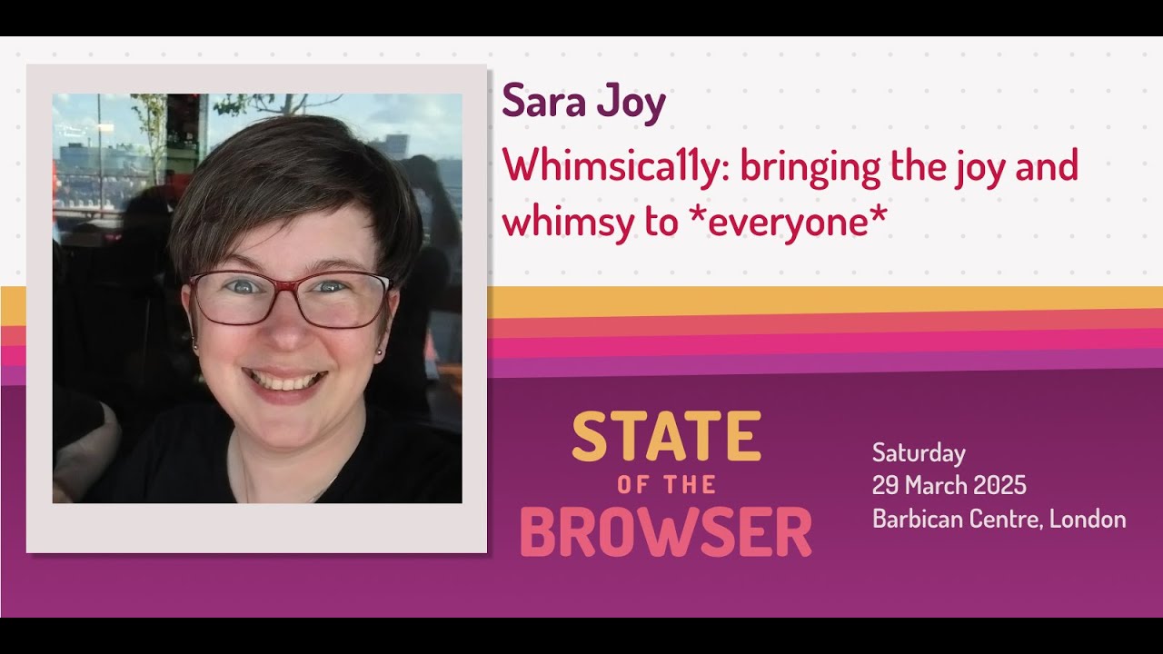 Sara Joy - Whimsica11y: bringing the joy and whimsy to *everyone* - YouTube