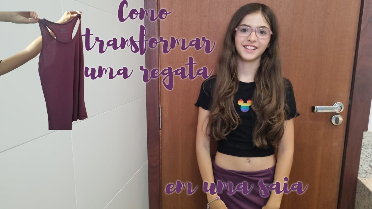 Como transformar uma regata em uma saia - YouTube