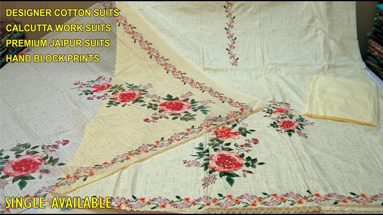24-3-24 | Calcutta Work Suits | Premium Quality Jaipur Cotton Suits ...