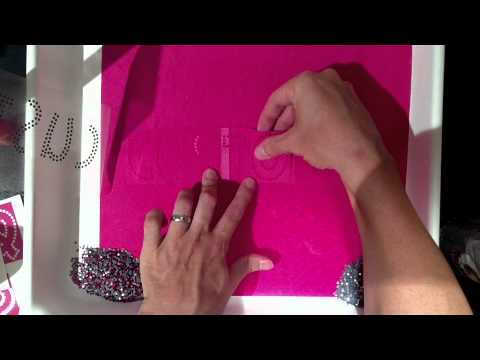 How To Make A Custom 2 Color Rhinestone Design With Sticky Flock ...