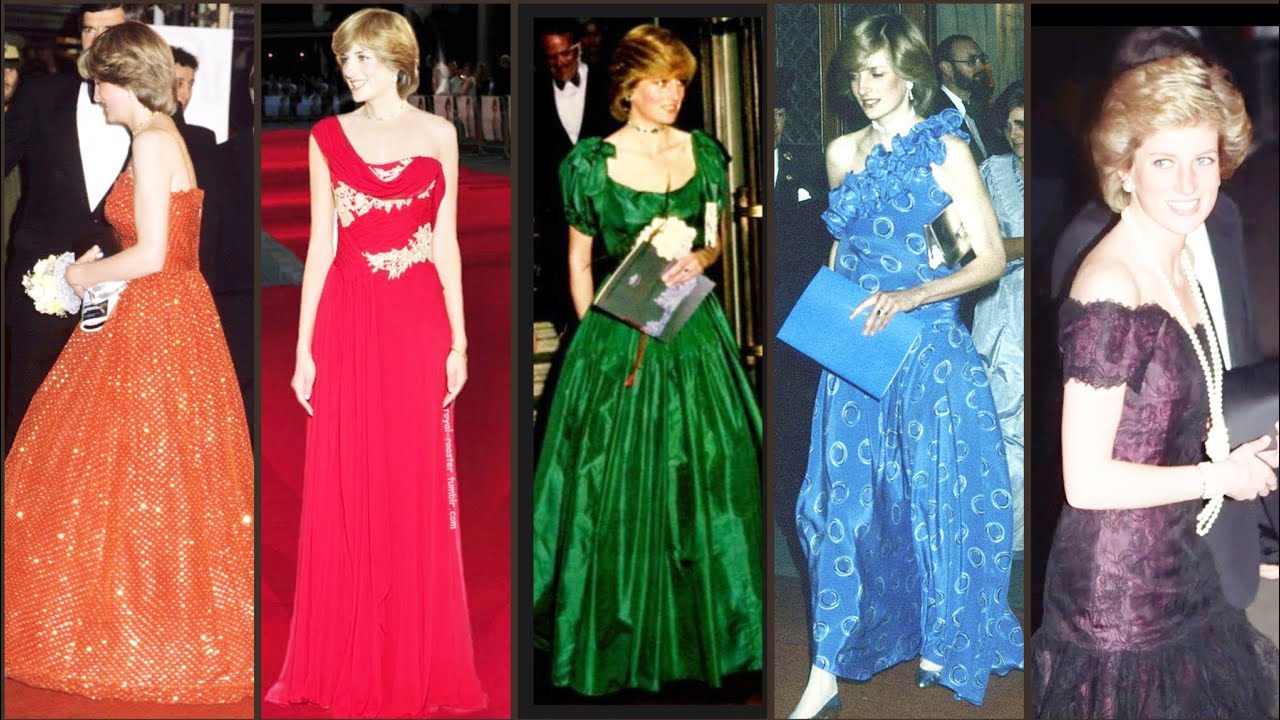 Princess Diana Most Beautiful Icon long Prom gown Latest Design Stylish ...