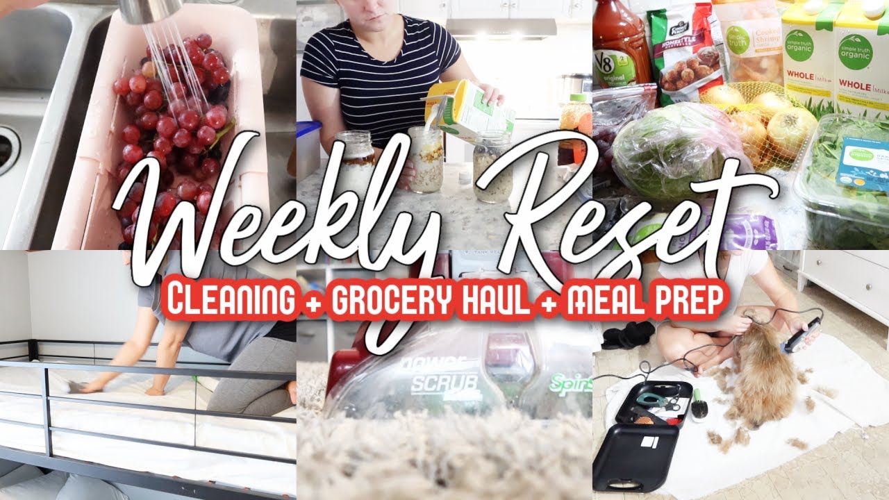 🧺 WEEKLY RESET! CLEANING MOTIVATION + COOKING + SELF CARE! - YouTube