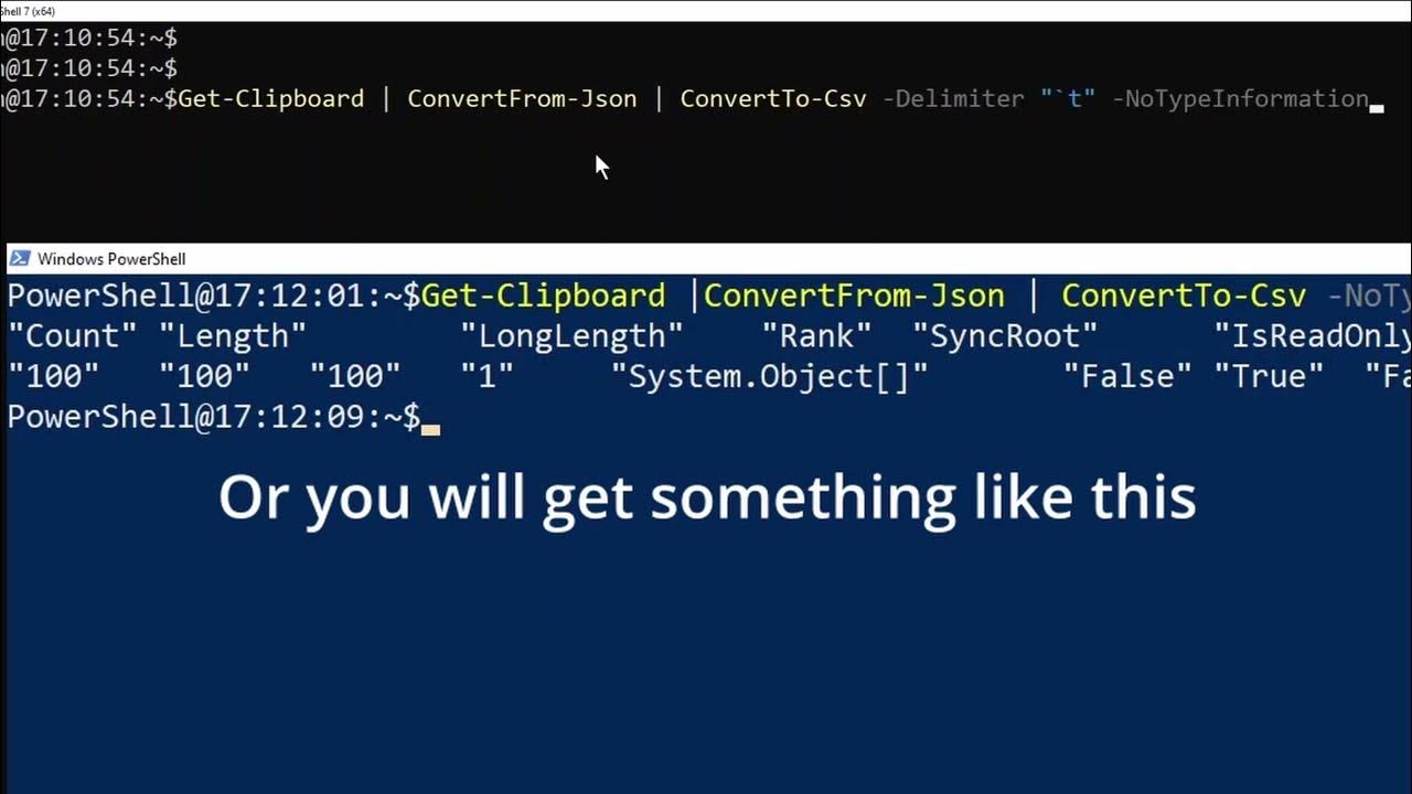 Convert CSV ⇔ JSON Using PowerShell - YouTube