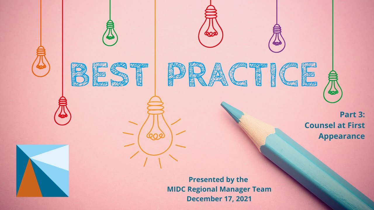 Best Practices for Complying with MIDC Standards - Part 3 (December 17 ...