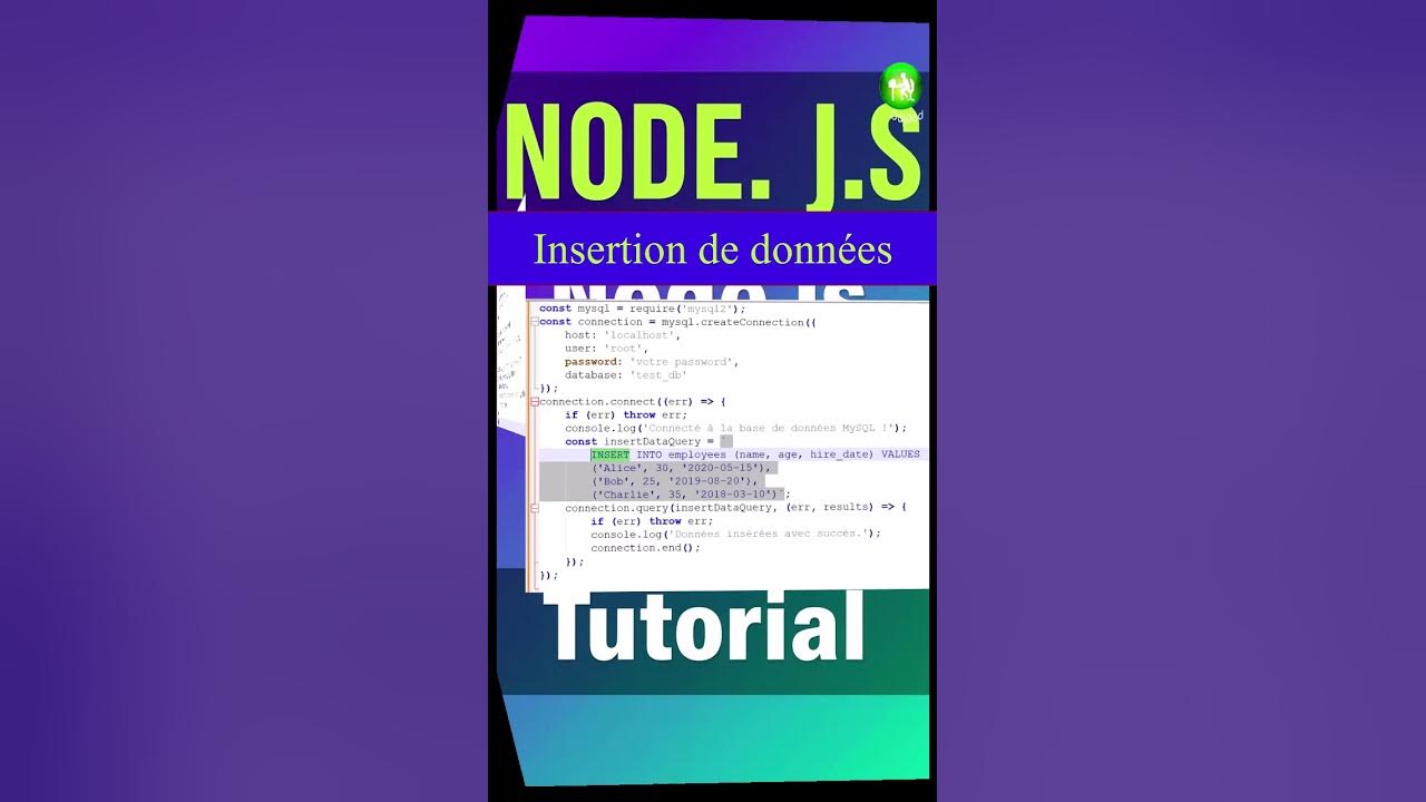 Tutoriel Node js & MySQL Comment Utiliser ORDER BY - YouTube