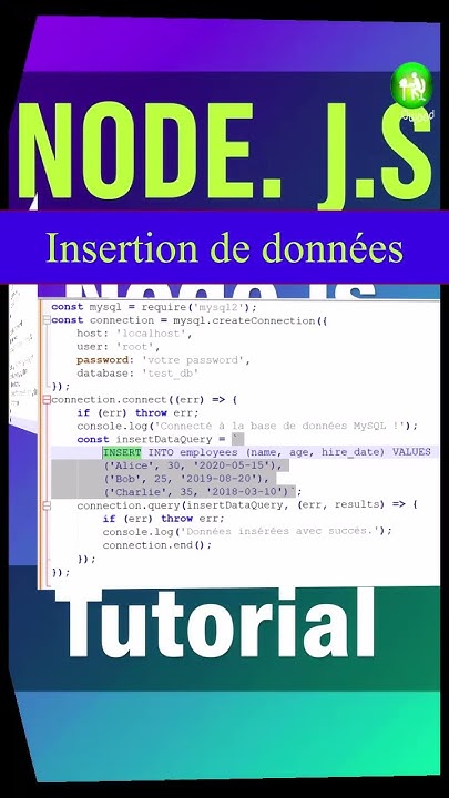 Tutoriel Node js & MySQL Comment Utiliser ORDER BY - YouTube