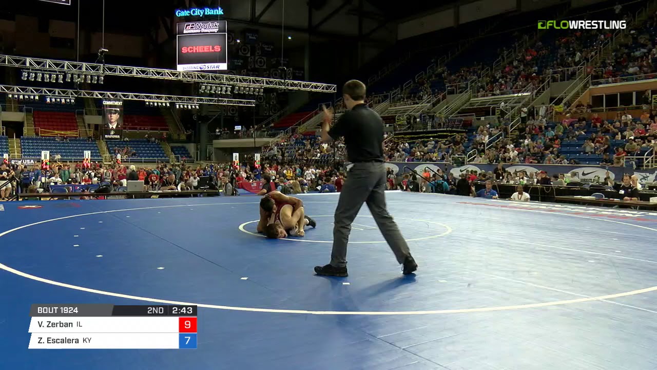 Cadet FS 106 Quarter-Finals - Vincent Zerban (IL) vs. Zeke Escalera (KY ...
