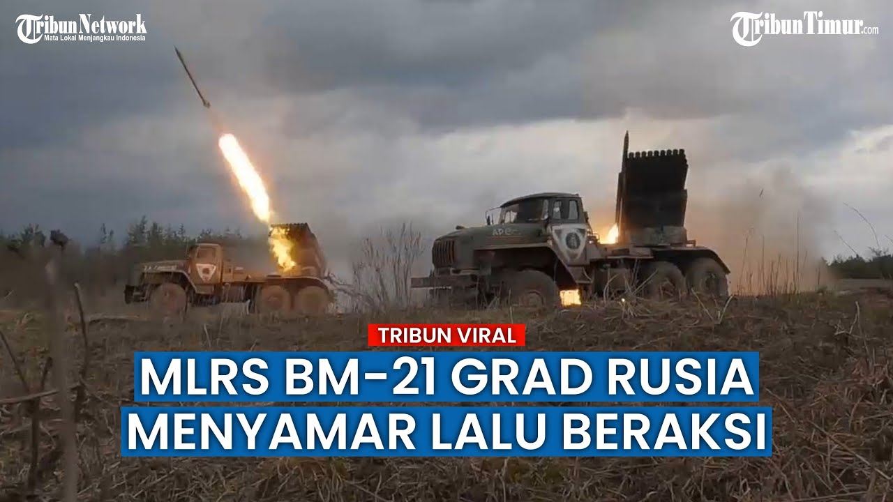 Roket MLRS BM-21 Grad Rusia Serang Musuh dari dalam Hutan - YouTube