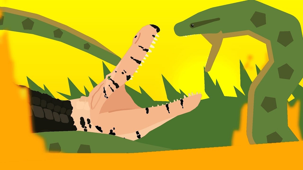 Titanoboa vs Purusaurus/ Animation - YouTube