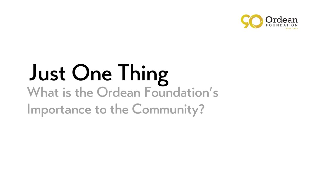 Just One Thing - What is our importance in the community? - YouTube