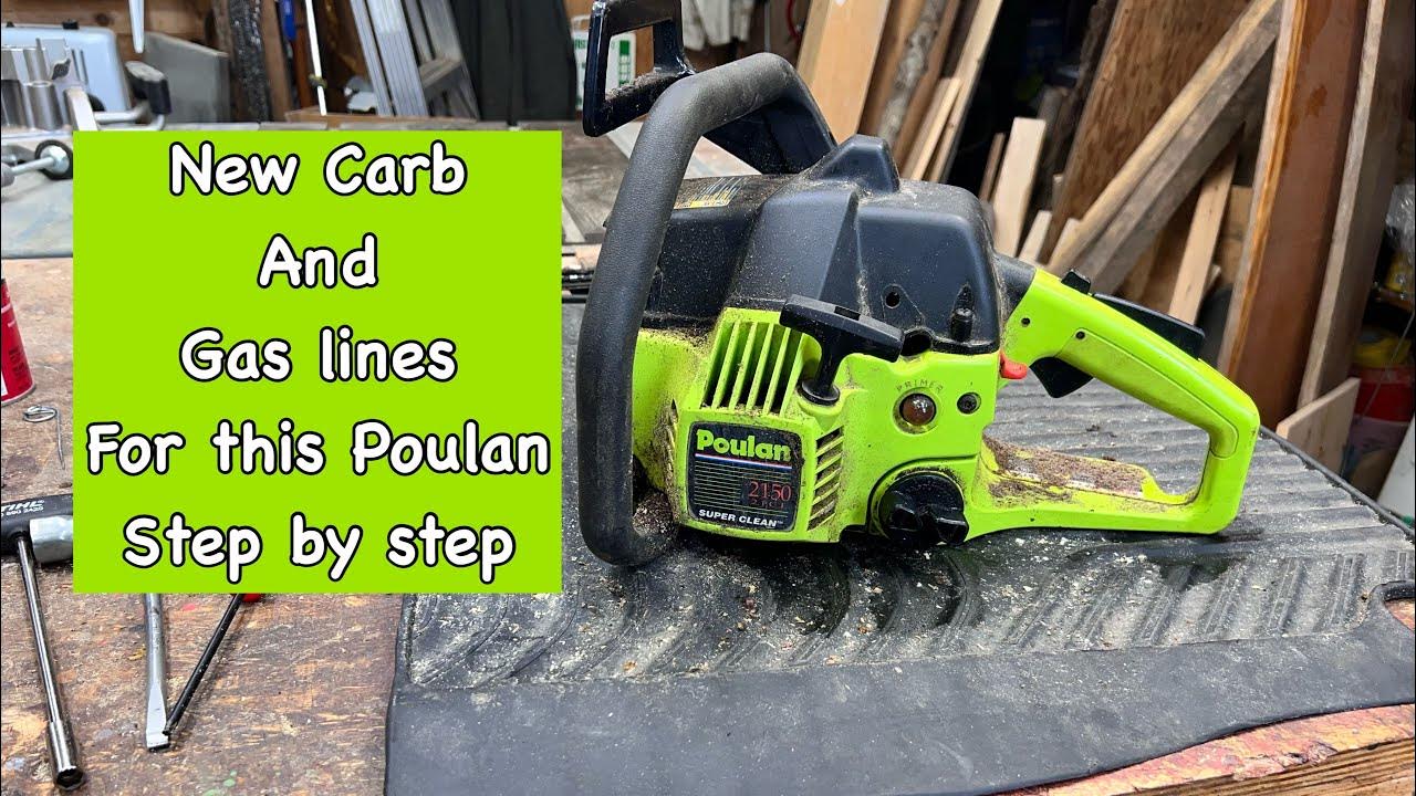 Replacing gas lines on Poulan 2150 chainsaw - YouTube