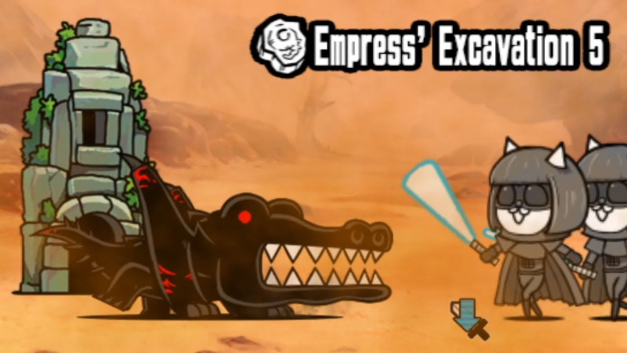 The Battle Cats - vs Dark Croco in Empress' Excavation 5 - YouTube