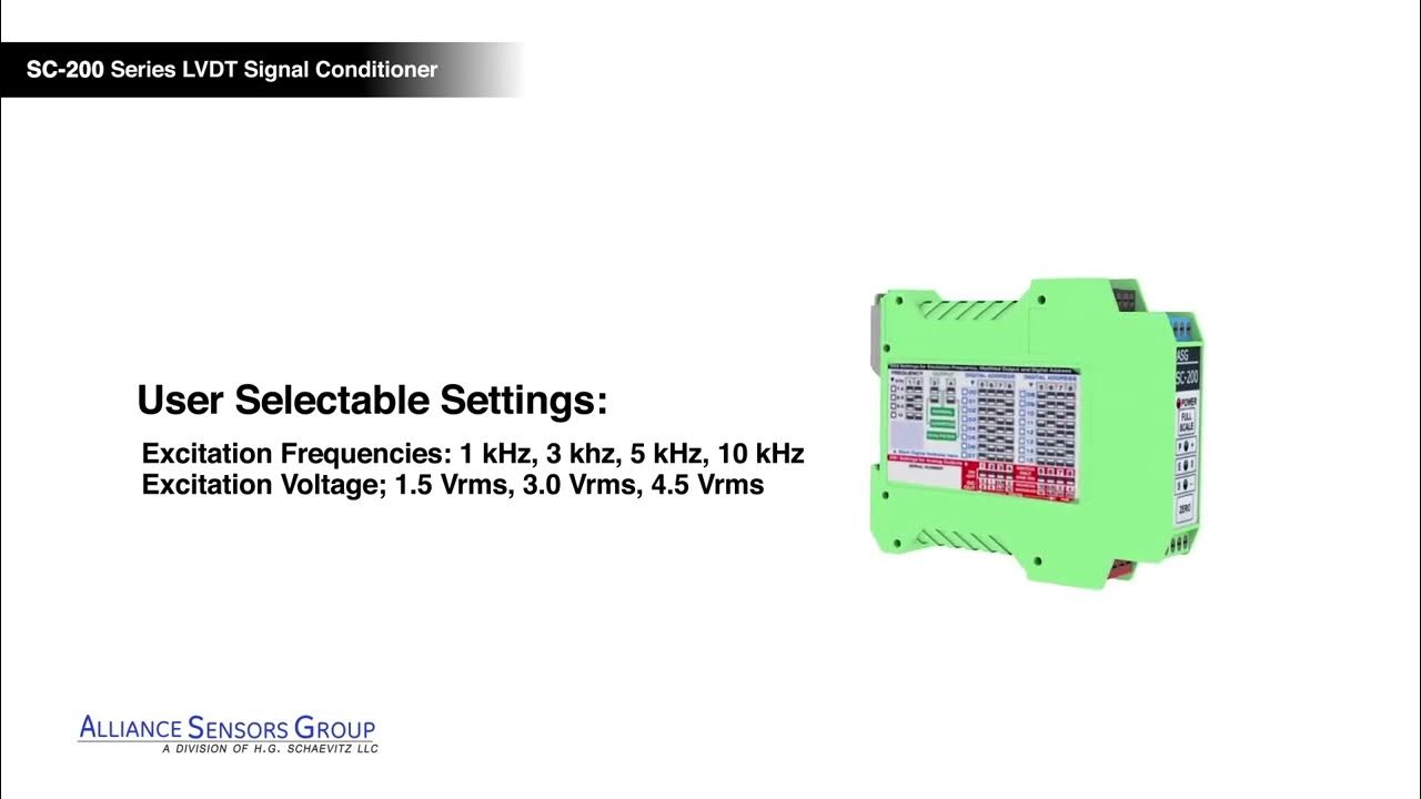Alliance Sensors ASG SC200 Overview Video | Heilind Electronics - YouTube