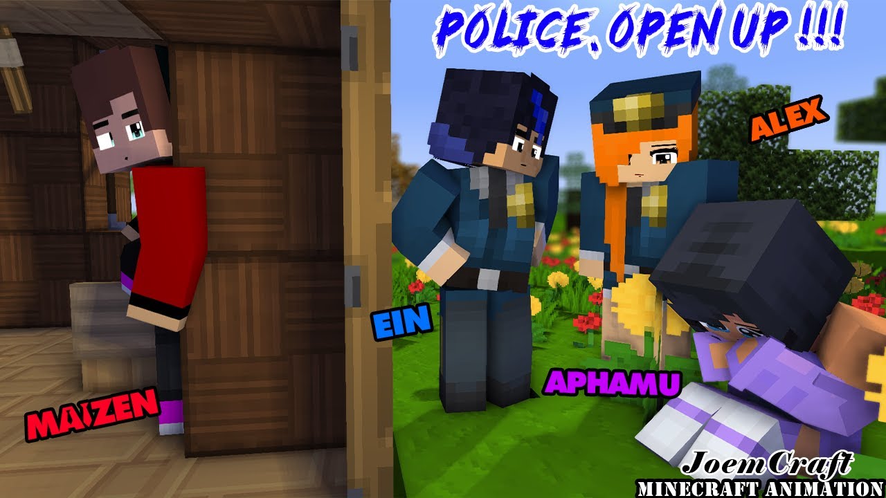 POLICE, OPEN UP | MAIZEN BULLY APHMAU & AARON - Minecraft Animation ...