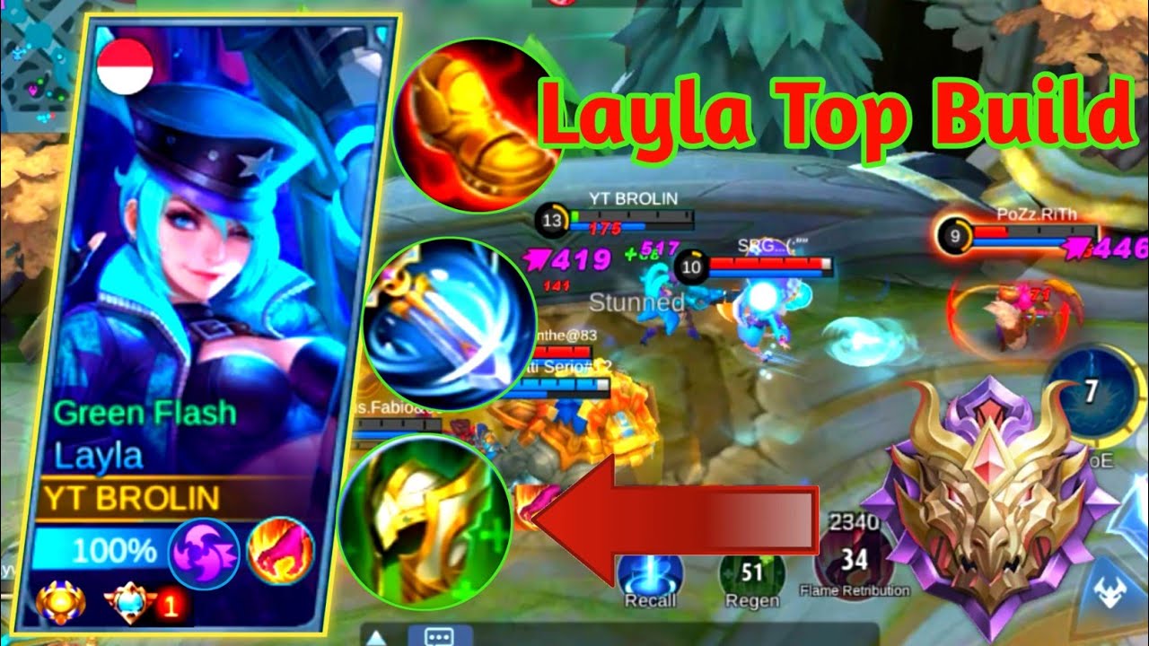 Layla New Build Guardian Helmet - Layla hack damage Lifesteal Build ...