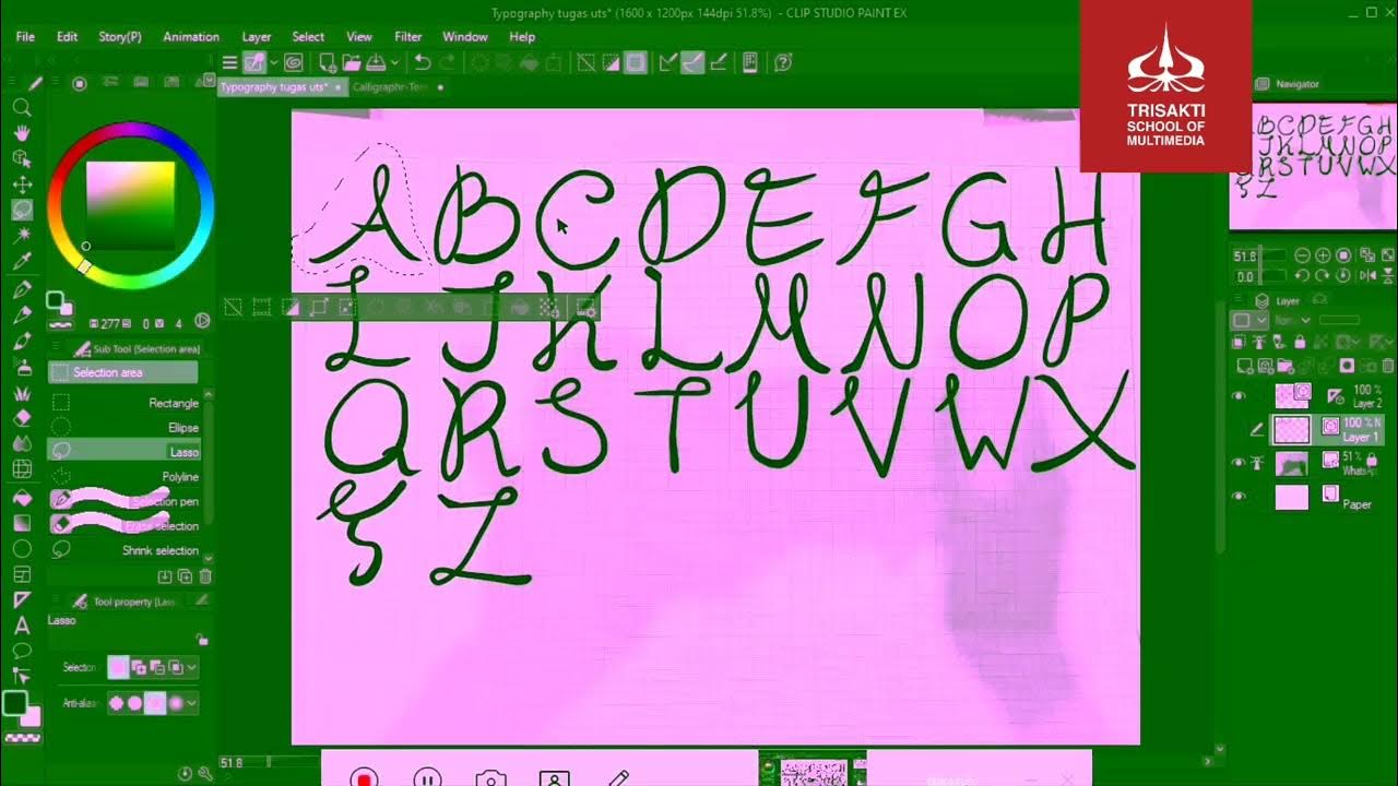 Tutorial Membuat Font menggunakan Clip Studio Paint - YouTube