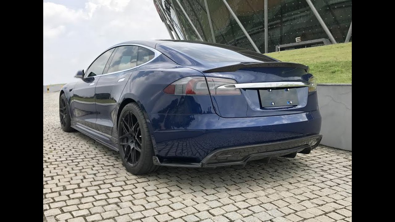 Tesla Model S Sedan Carbon Fiber Rear Trunk Spoiler Boot Wing Lip JS417 ...