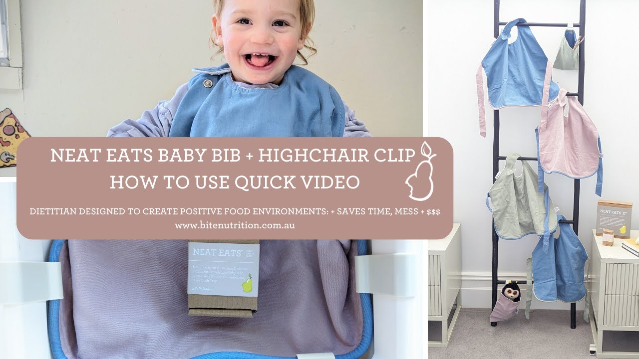 Neat Eats Baby Bib How to Connect to High Chair Video - YouTube