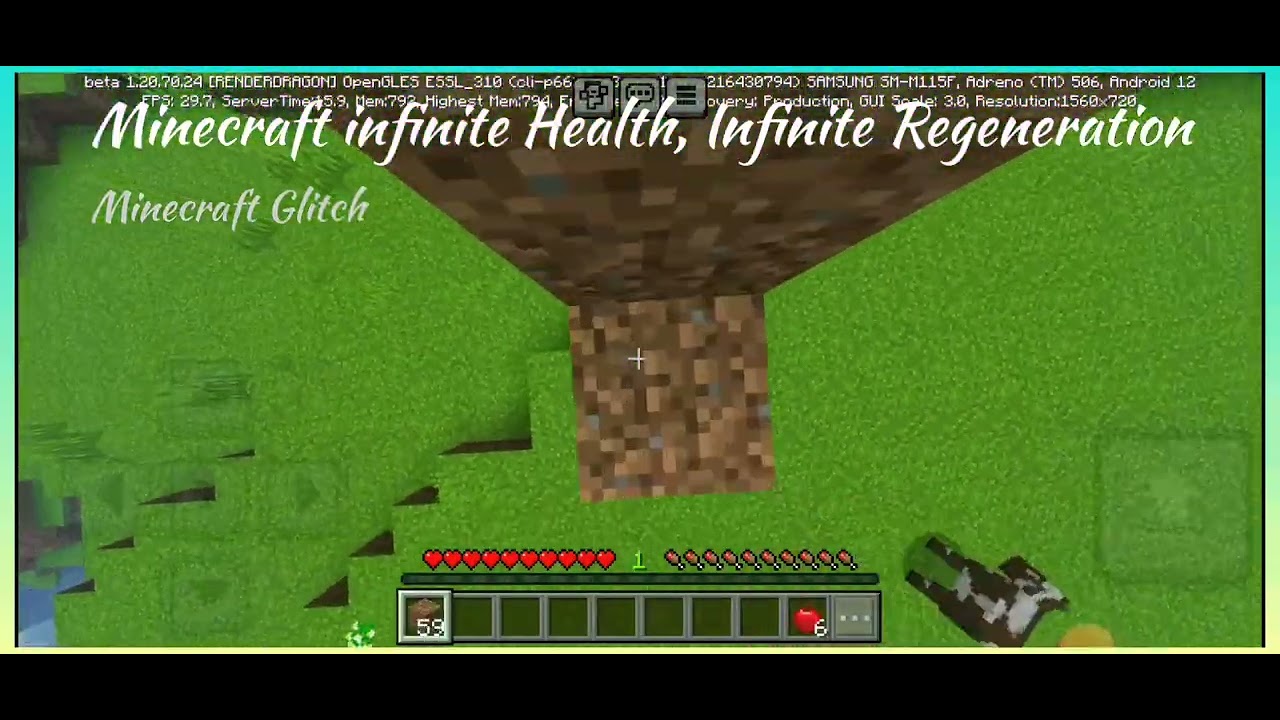 Minecraft infinite Regeneration Glitch (Trick)🤪 - YouTube