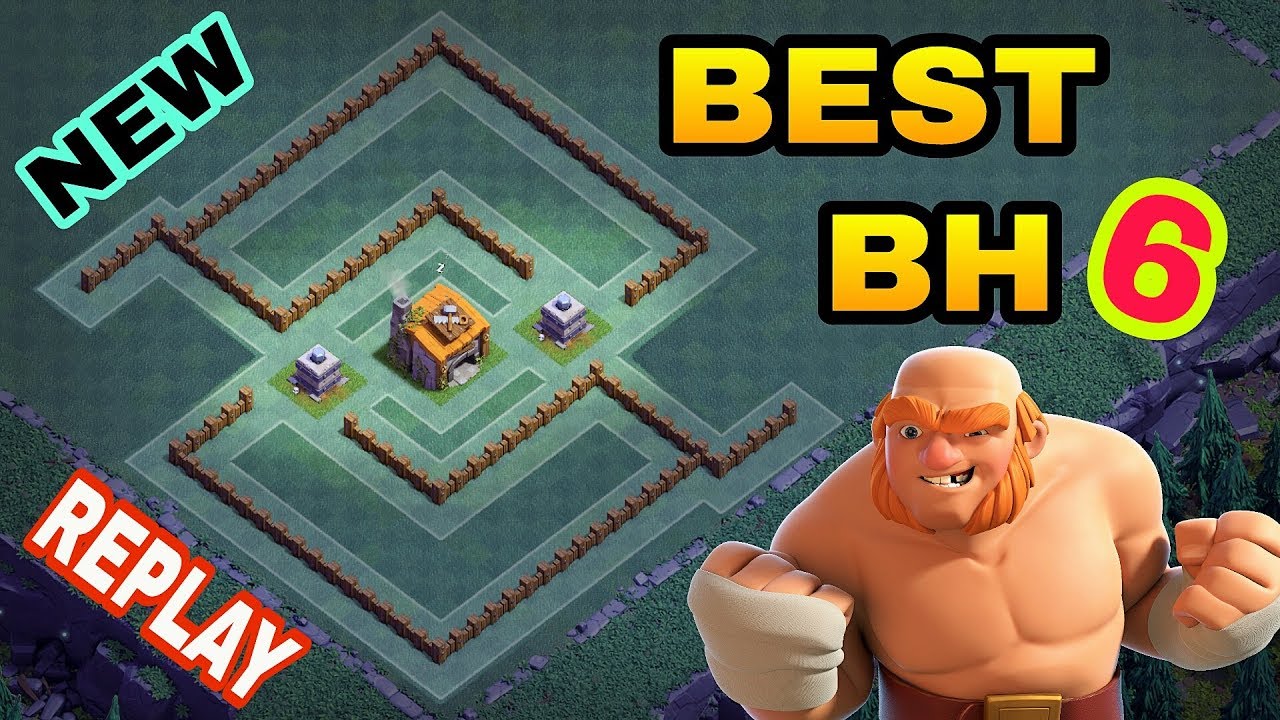 BUILDER HALL 6 (BH6) TOP BASE DESIGN WITH REPLAY | BEST BH6 TROLL ...