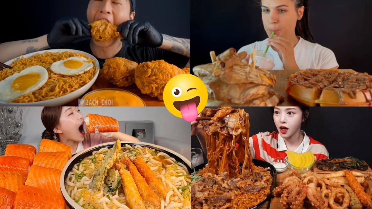 [Asmr] FOOD CRAVINGS| MOST SATISFYING Mukbang Eating SOUNDS BIG BITES ...