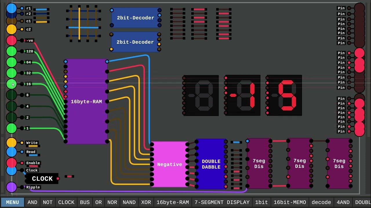 16 Byte RAM | Digital Logic SIM | AK MorningStar | @SebastianLague - YouTube