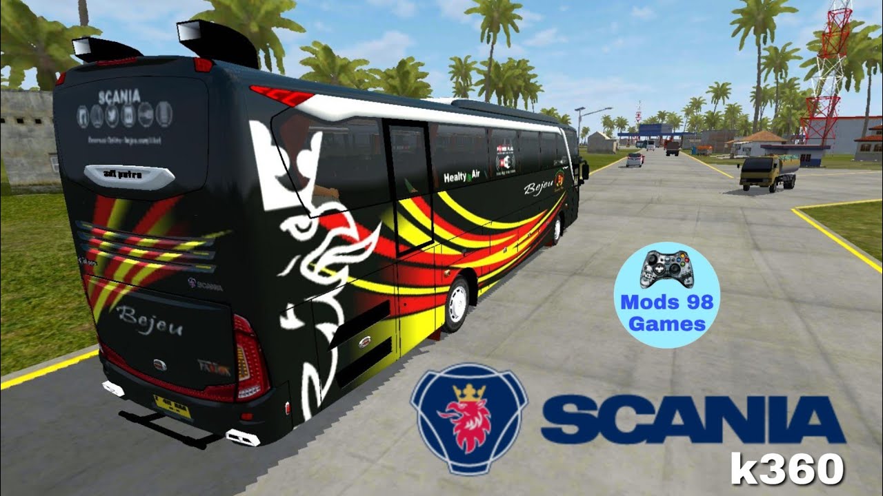 BUSSID || New Bus Mod || JB2 SHD Scania k360 || Mods 98 Games - YouTube