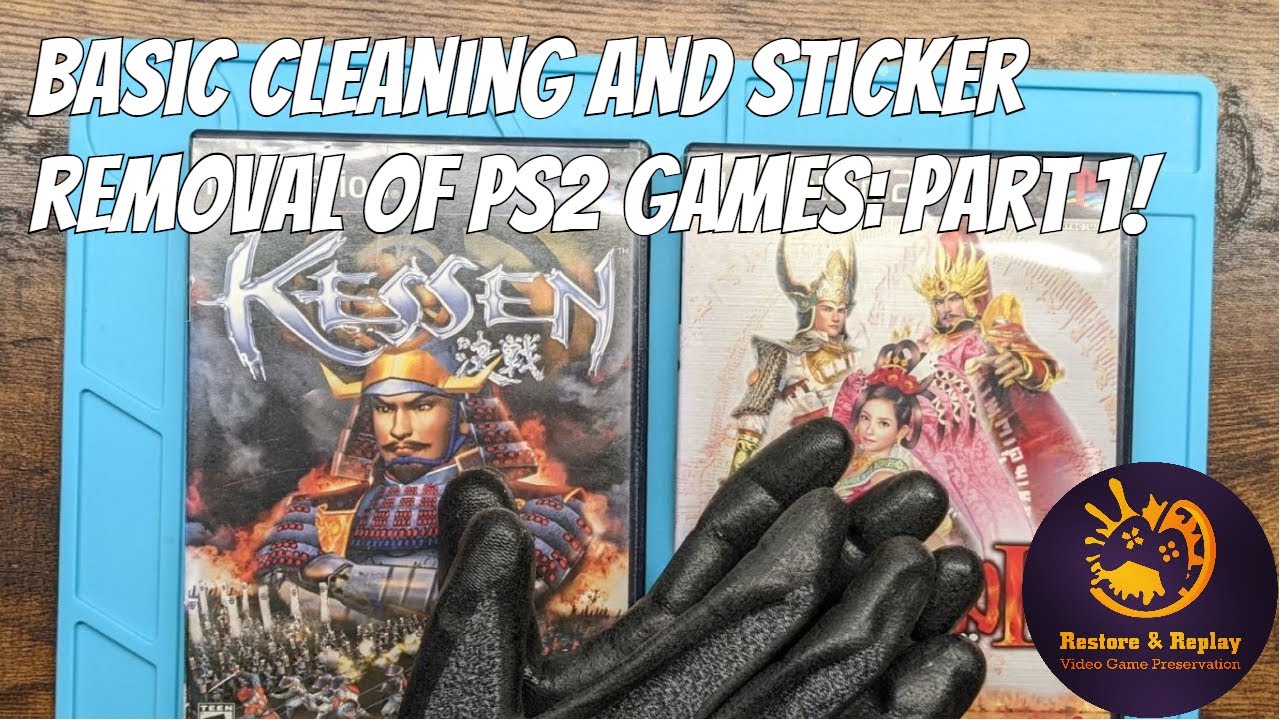 Basic cleaning and sticker removal of PS2 games: Part 1! - YouTube