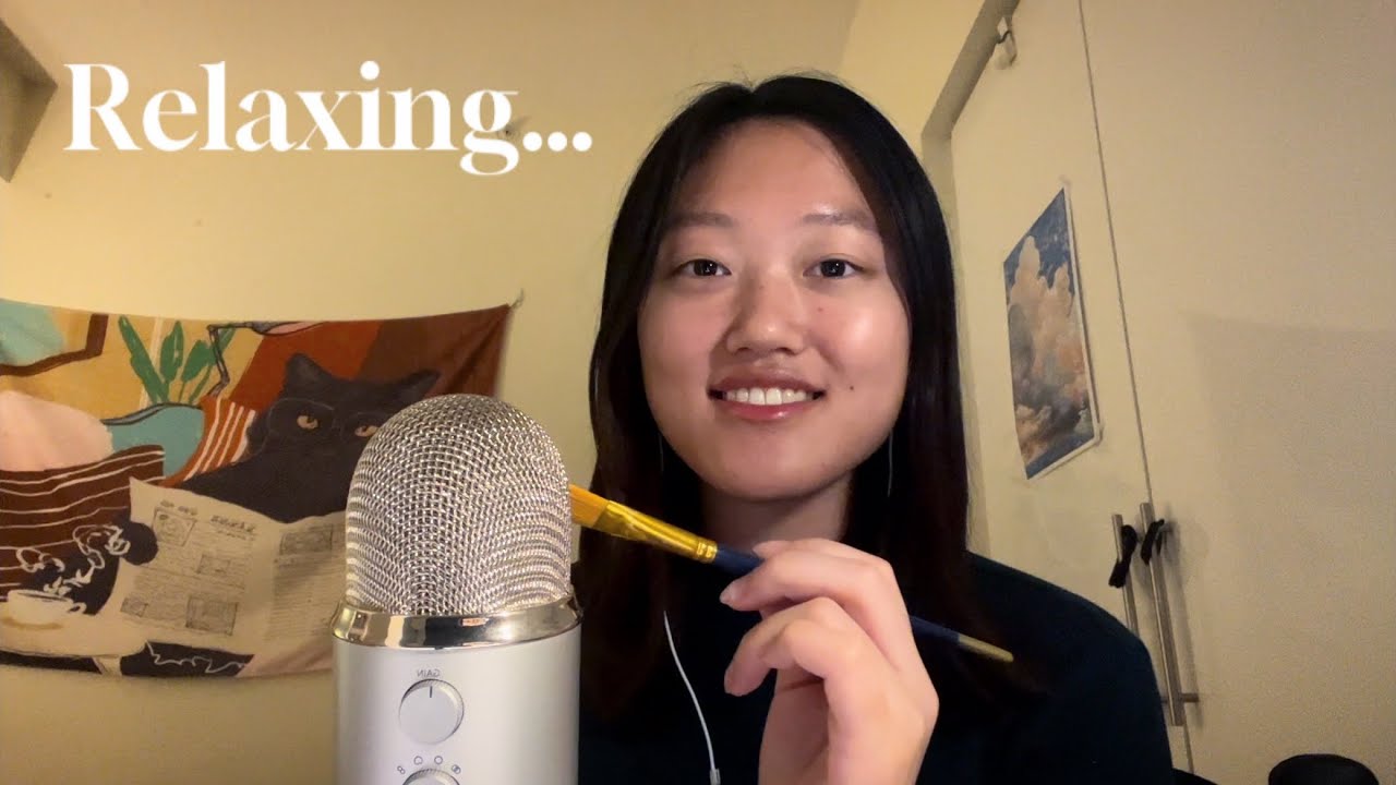 ASMR Mic Brushing + Mouth Sounds (Close Up) - YouTube