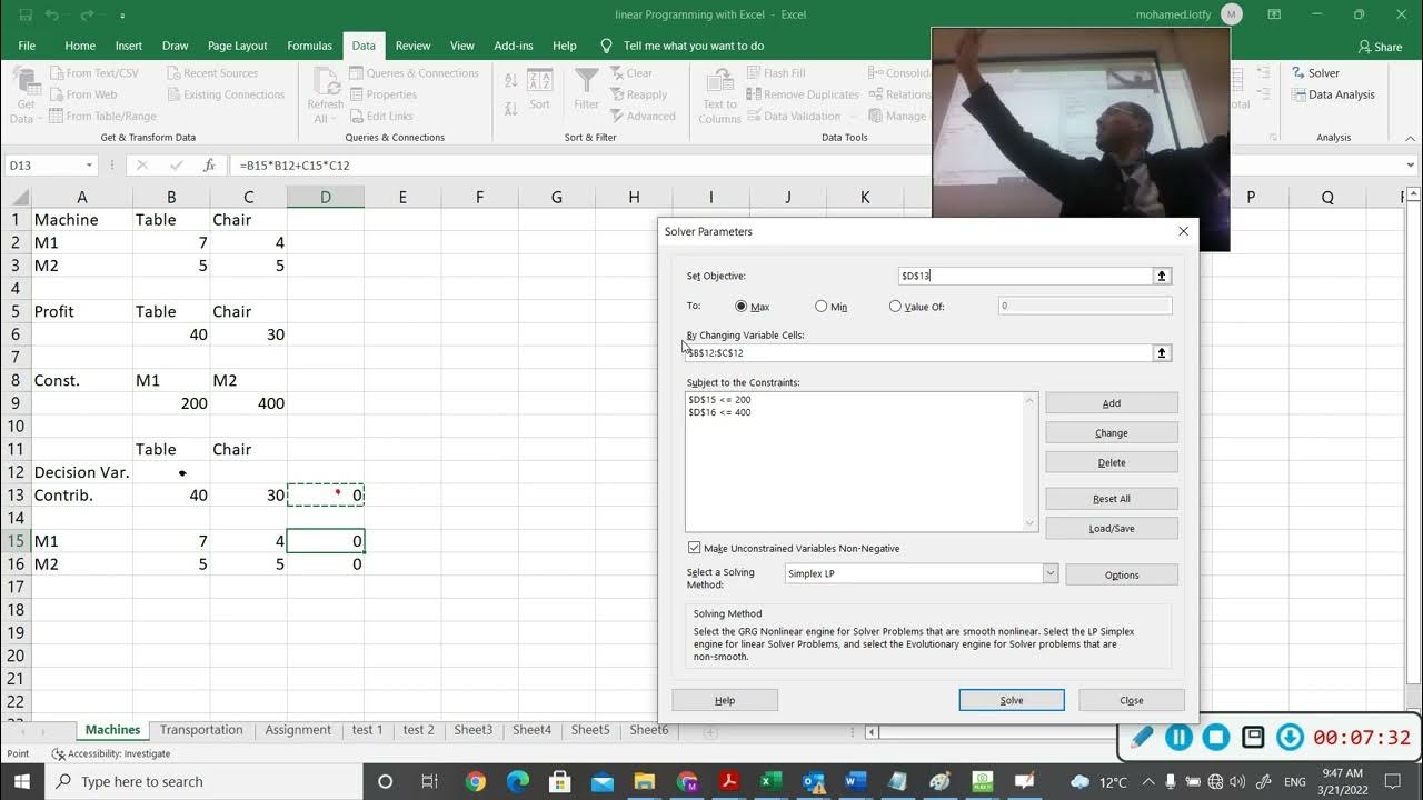 Linear Programming and MILP with Excel - YouTube