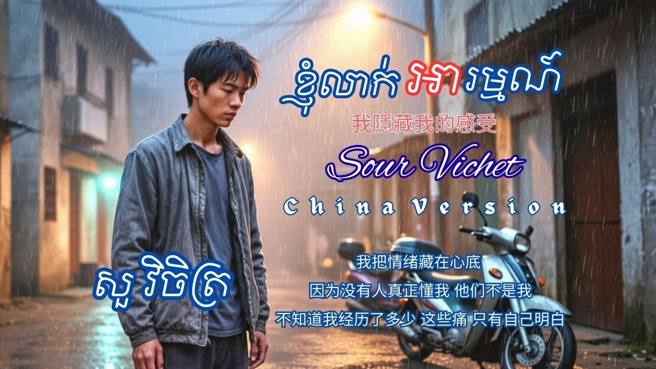 លាក់អារម្មណ៍ - 我隱藏我的感受 - Chinese cover | Original Sour Vichet - YouTube