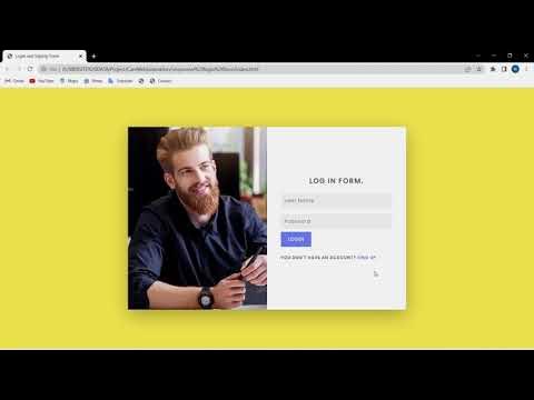 Responsive Login & Signup Form Using HTML CSS. - YouTube