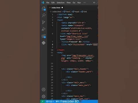 html & css link in 30 second web design Free Coder BD #freecoderbd #code #coding - YouTube