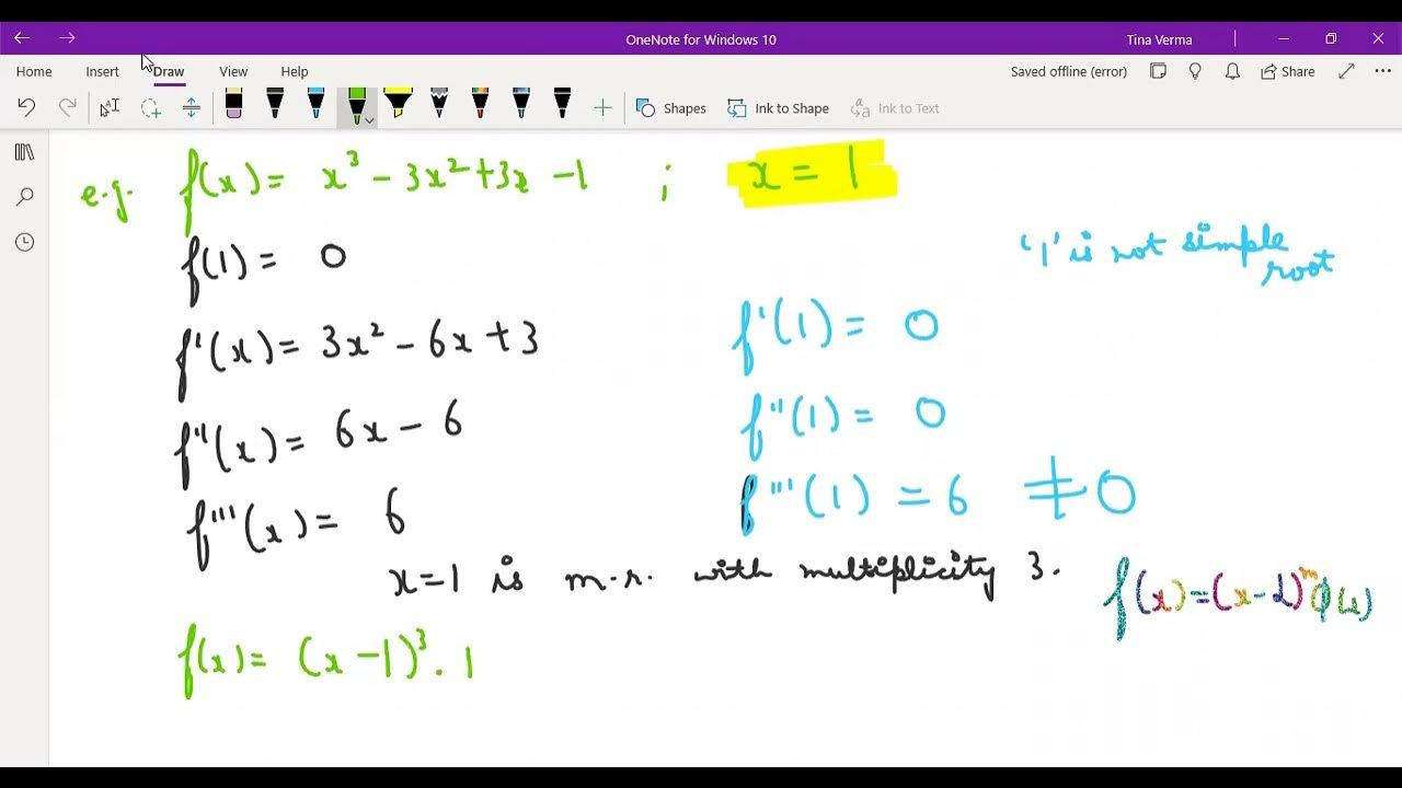 L14.3 Order of convergence of modified Newton's method and some examples - YouTube
