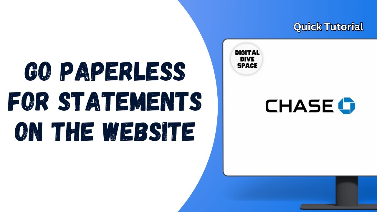 HOW TO GO PAPERLESS FOR CHASE BANK STATEMENTS ON THE WEBSITE - YouTube