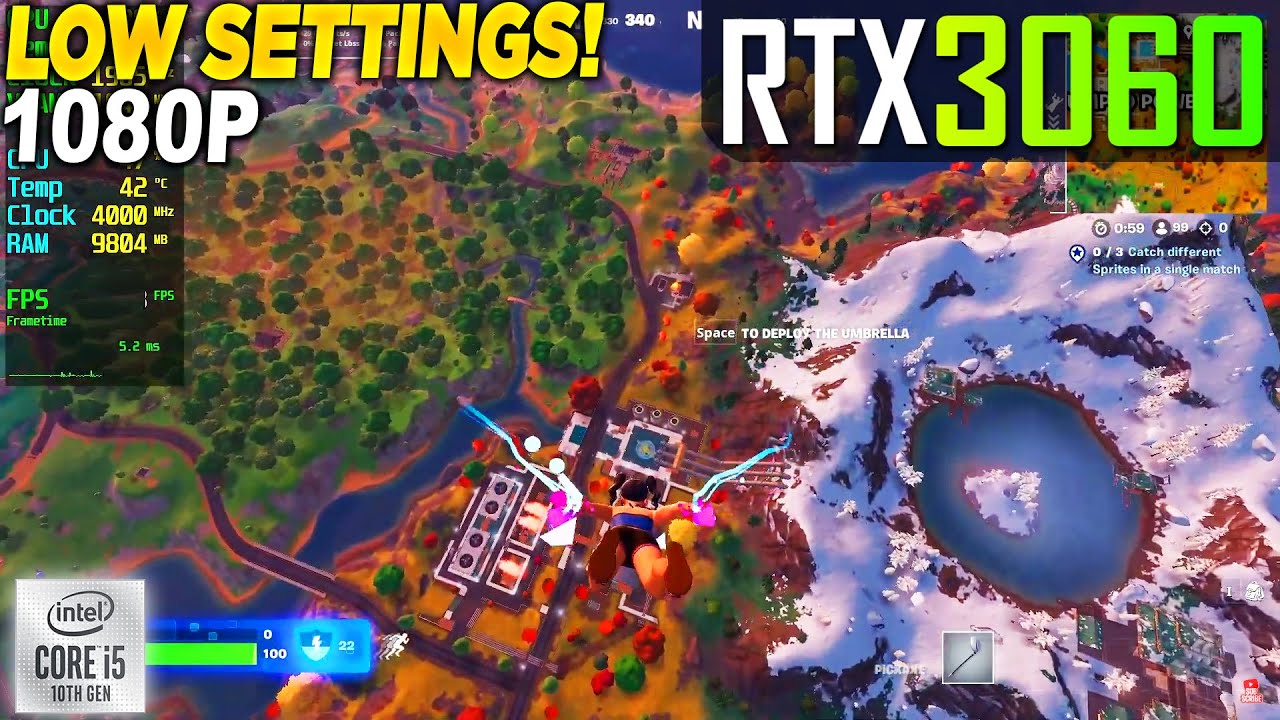 Fortnite Chapter 6 Season 1 RTX 3060 + İ5 10400F - 1080p Low ...