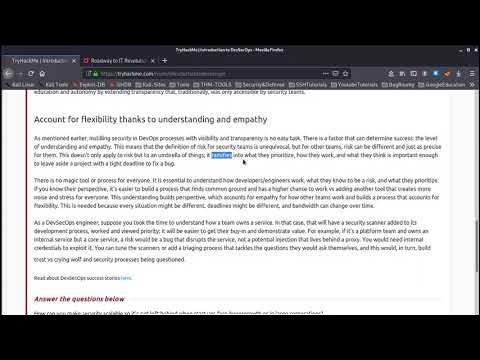 Tryhackme - Task6 Introduction To DevSecOps DevSecOps Culture - YouTube