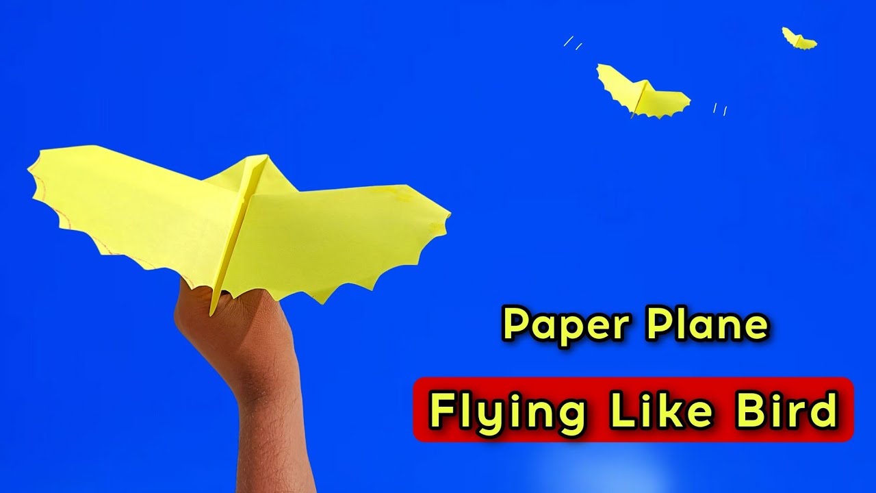 best paper plane (flying like bird), how to make paper bird plane ...