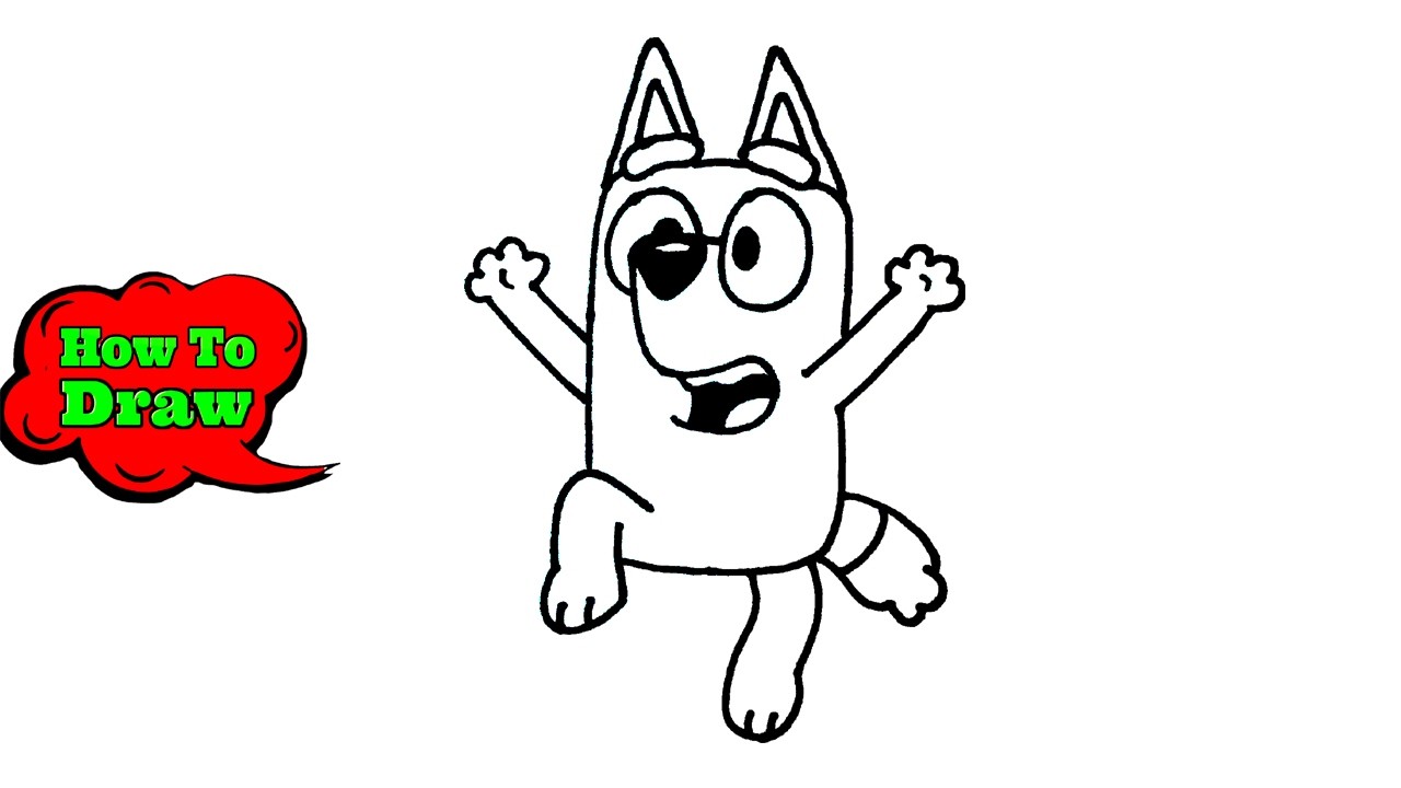 How to Draw Bluey | Step-by-Step Easy Drawing Tutorial for Kids ...