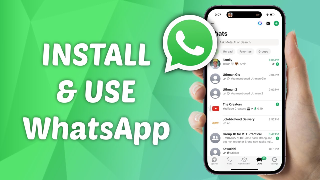 How to Install and Use WhatsApp on iPhone - YouTube