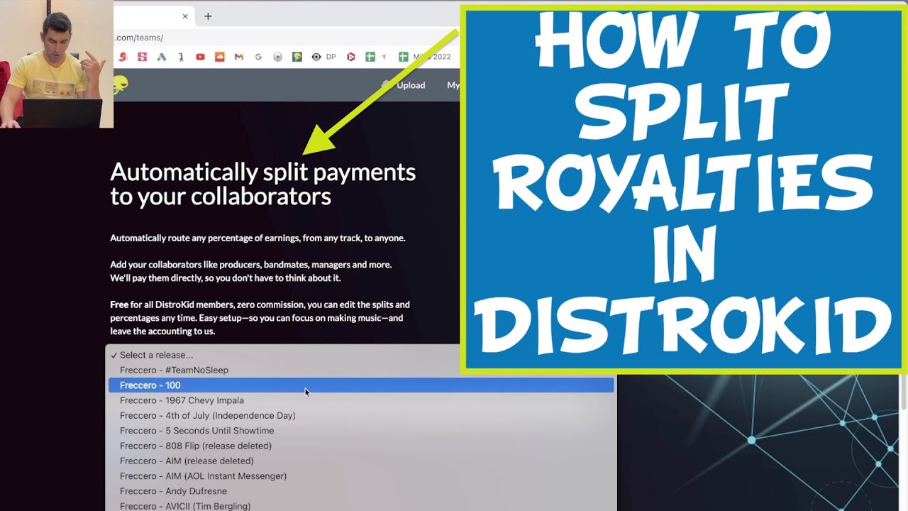 How to Split Royalties and Earnings Between Artists on DistroKid Tutorial - YouTube